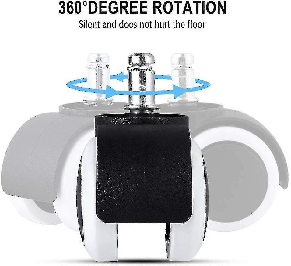 Office Chair Castors (5 Pieces), Quiet Hard Floor Castors Swivel Chair ...