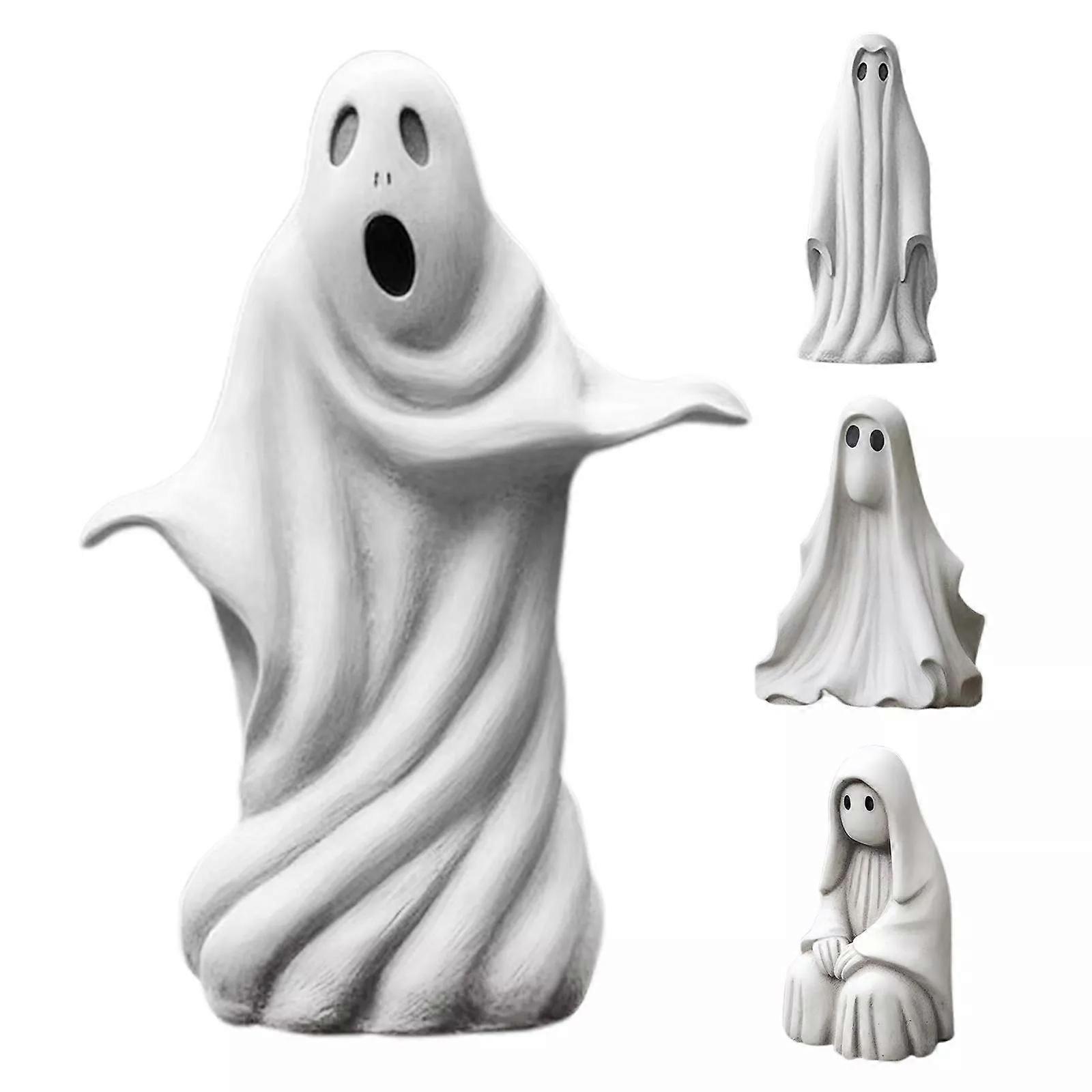 Funny Halloween Ghost Statue Ghost Sculpture Ghost Figurines Ornament ...