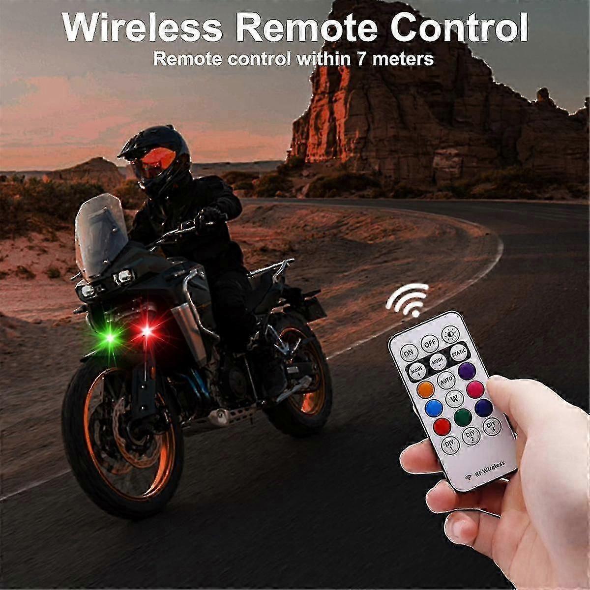 4PCS Wireless LED Strobe Lights with Remote Control, 8 Colors USB ...