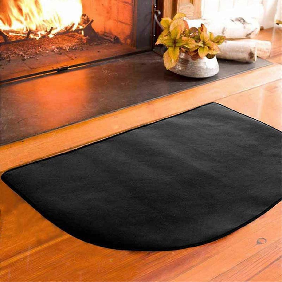 Semicircular Fireplace Fireproof Mat Fireplace Flame Retardant Mat ...
