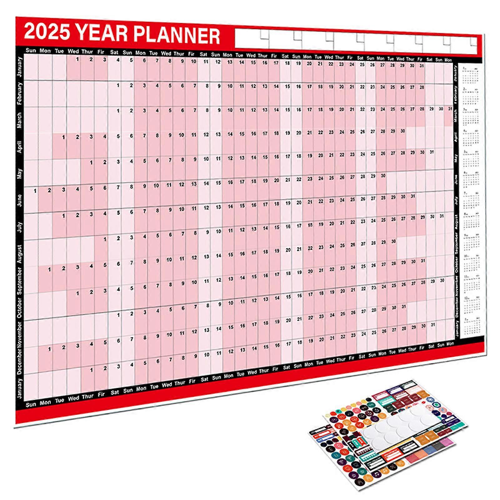 2025 Yearly Wall Planner 2025 Home Office Wall Planner Calendar 2025 ...