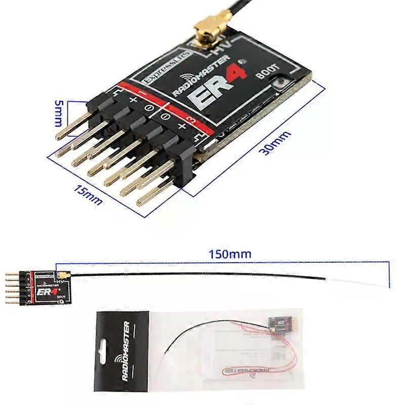 Radiomaster 2.4GHz ELRS PWM Receiver ER4 4CH ExpressLRS RX compatible ...