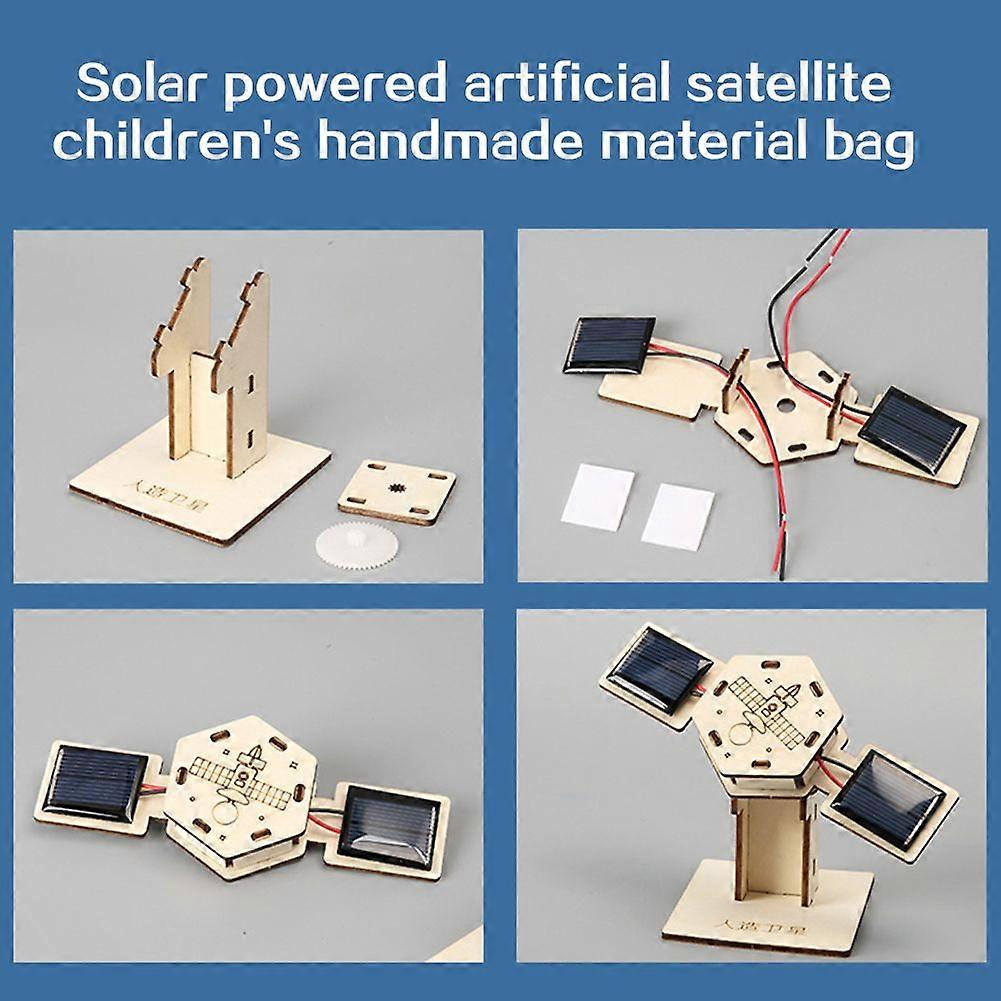 Wooden Solar Satellite DIY Kit STEM Space Science Exploration Toy for ...