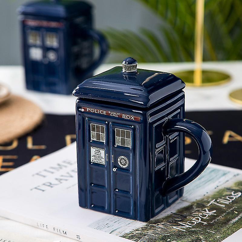 Doctor Who Tardis Mug Coffee Tea Cup Police Box Ceramic Mug With Lid ...