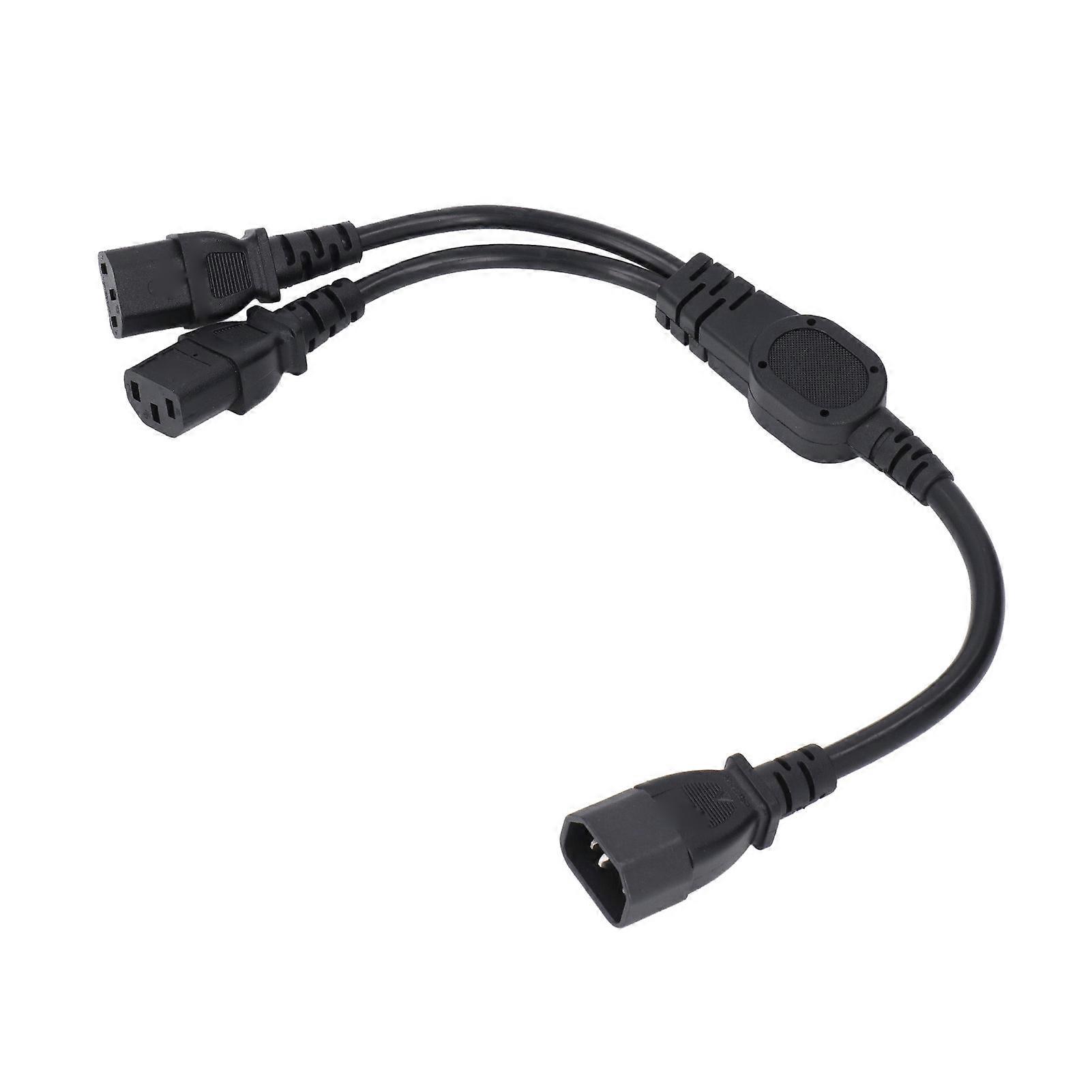 IEC 320 C14 Male to Dual IEC320 C13 Female Y Type Splitter 2 Ways Extension Power Cord for ...