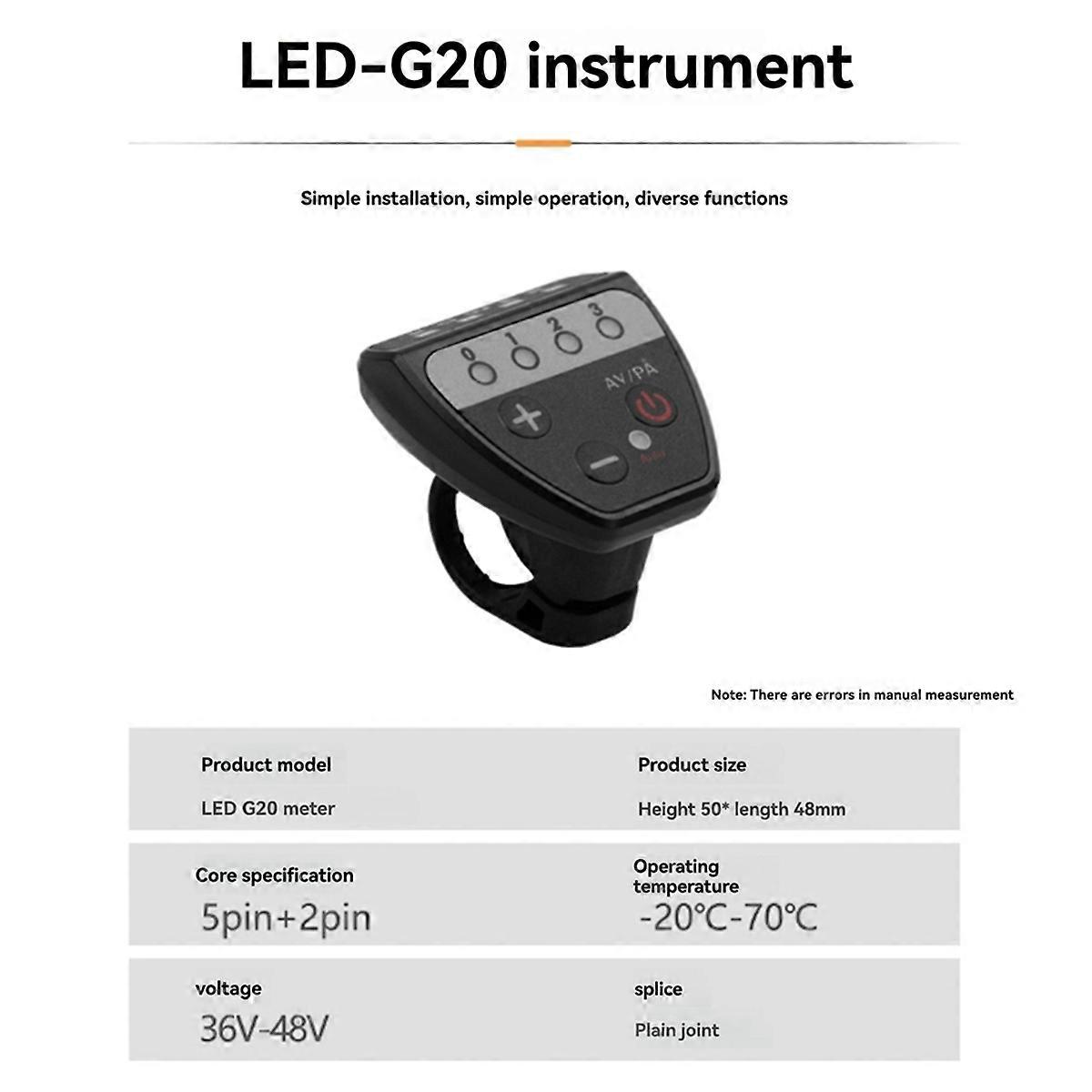 36V 48V 17A Brushless Controller G20 Meter LED Display+130X Throttle ...