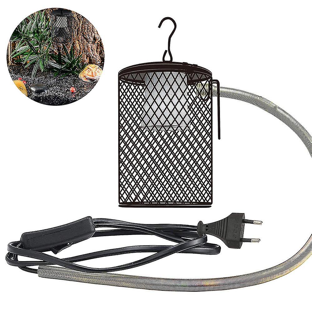 Reptile Heat Lamp With Guard,pet Heating Lamp Shade Basking Heater Lamp ...