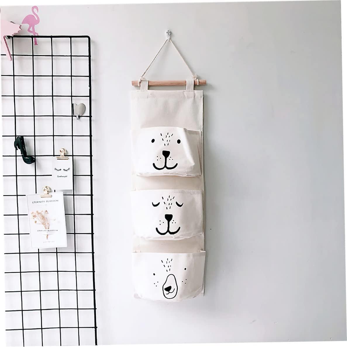 Cute Bear Cute Bear Wall Mounted Storage Bag Over Door Storage Pockets ...