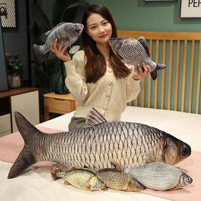 30-100cm 3d Simulation Tilapia Fish Plush Toys Stuffed Soft Animal Carp ...