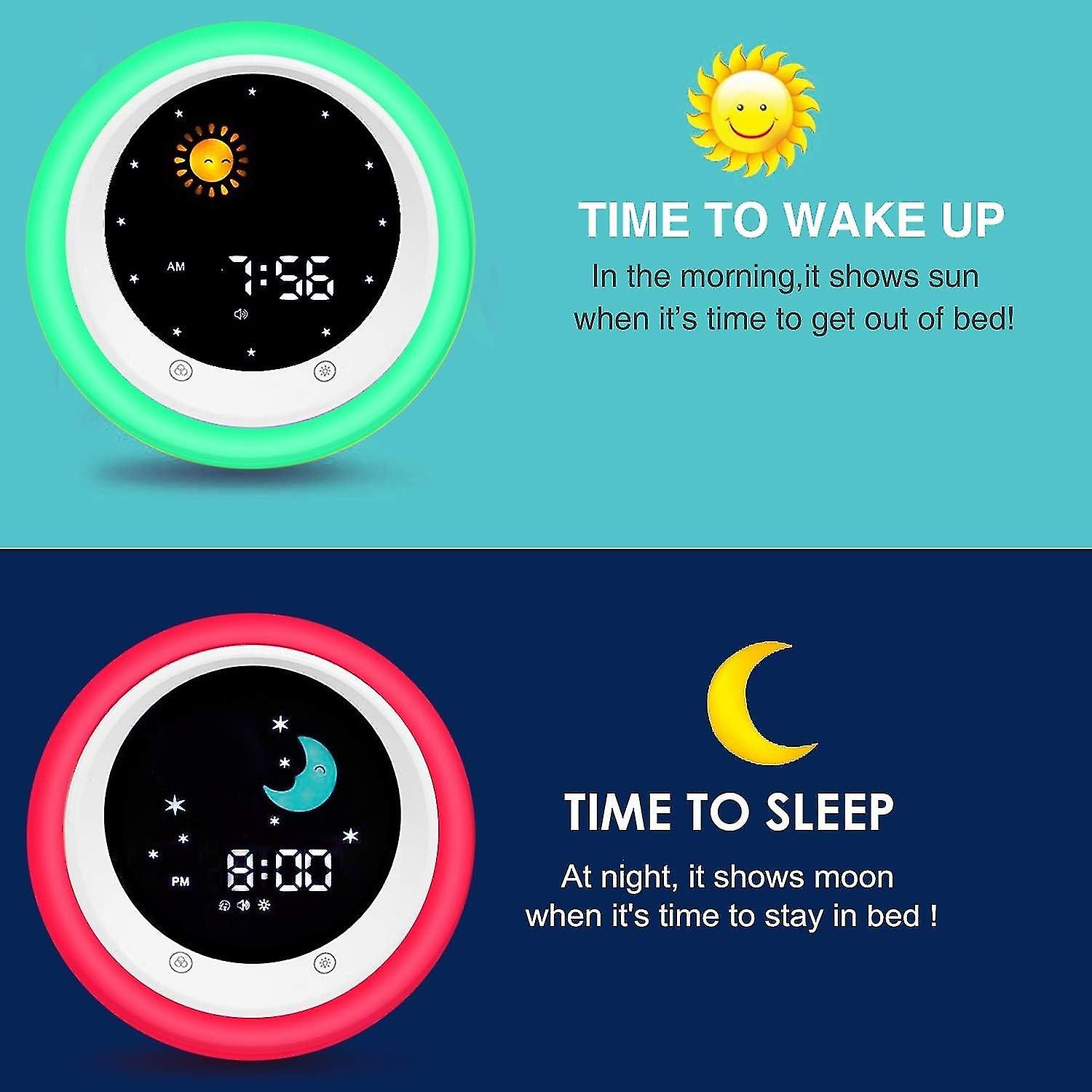 Children's alarm clock, sleep training alarm clock for children, with ...
