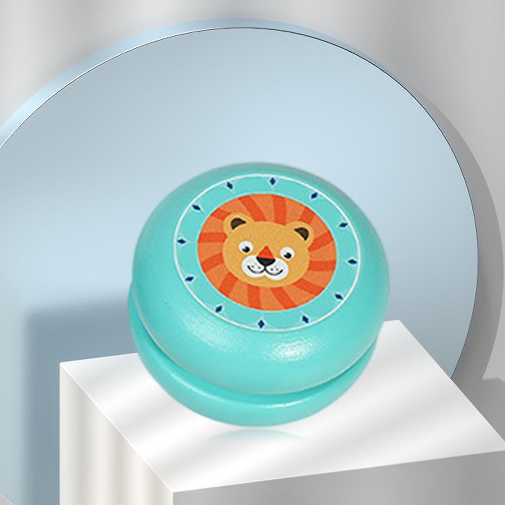 Beginner Wooden Yoyo Children Cartoon Animal Pattern Classic Toy ...