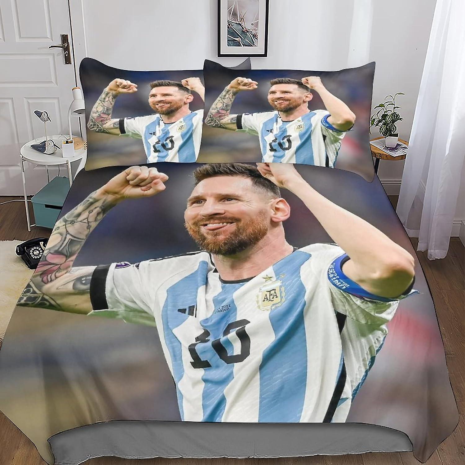 Lionel Messi 3D Print Quilt Cover Duvet Cover Set Single Print Duvet ...