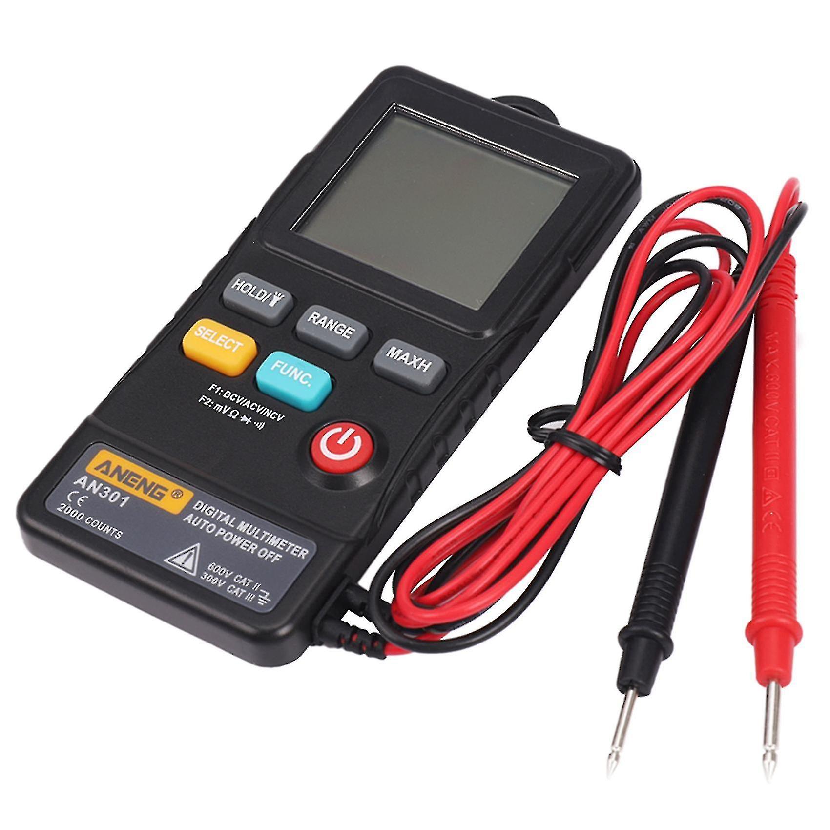 Aneng An301 Mini Digital Multimeter 1999 Counts Portable Ac Dc ...