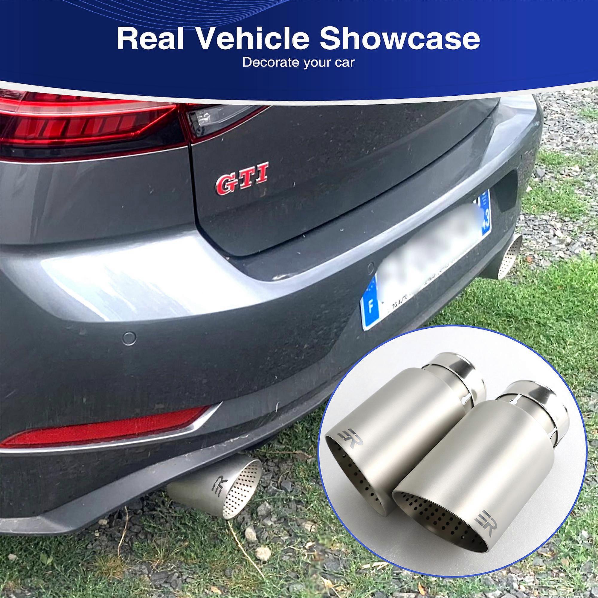 Exhaust Racing Exhaust Tip titanium alloy Stainless Steel Car Muffler ...