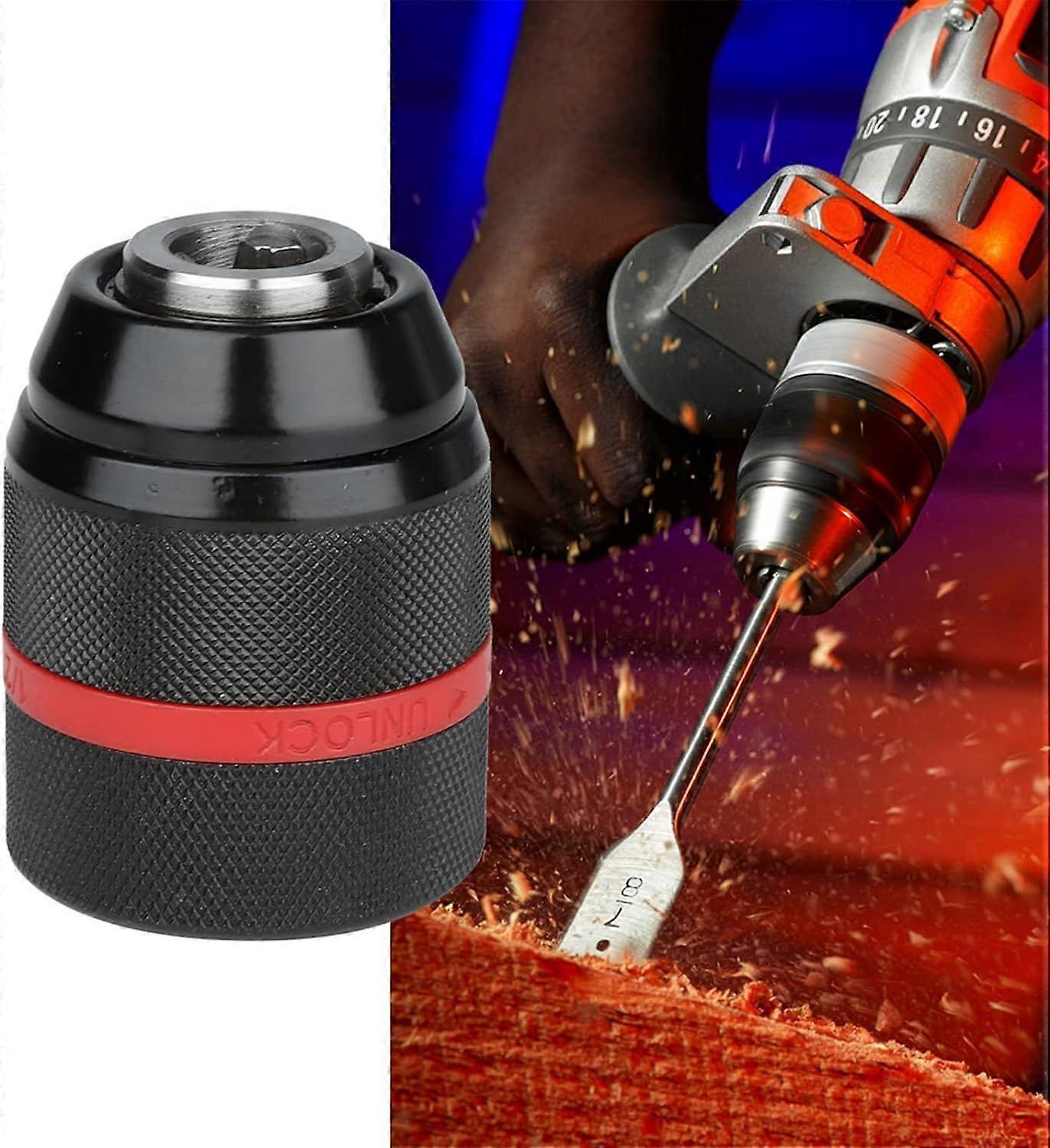 Keyless Hand Drill Chuck, for Milwaukee M18, 1/2-20UNF Mount 2~13mm Self-tighten Drill Chuck for ...