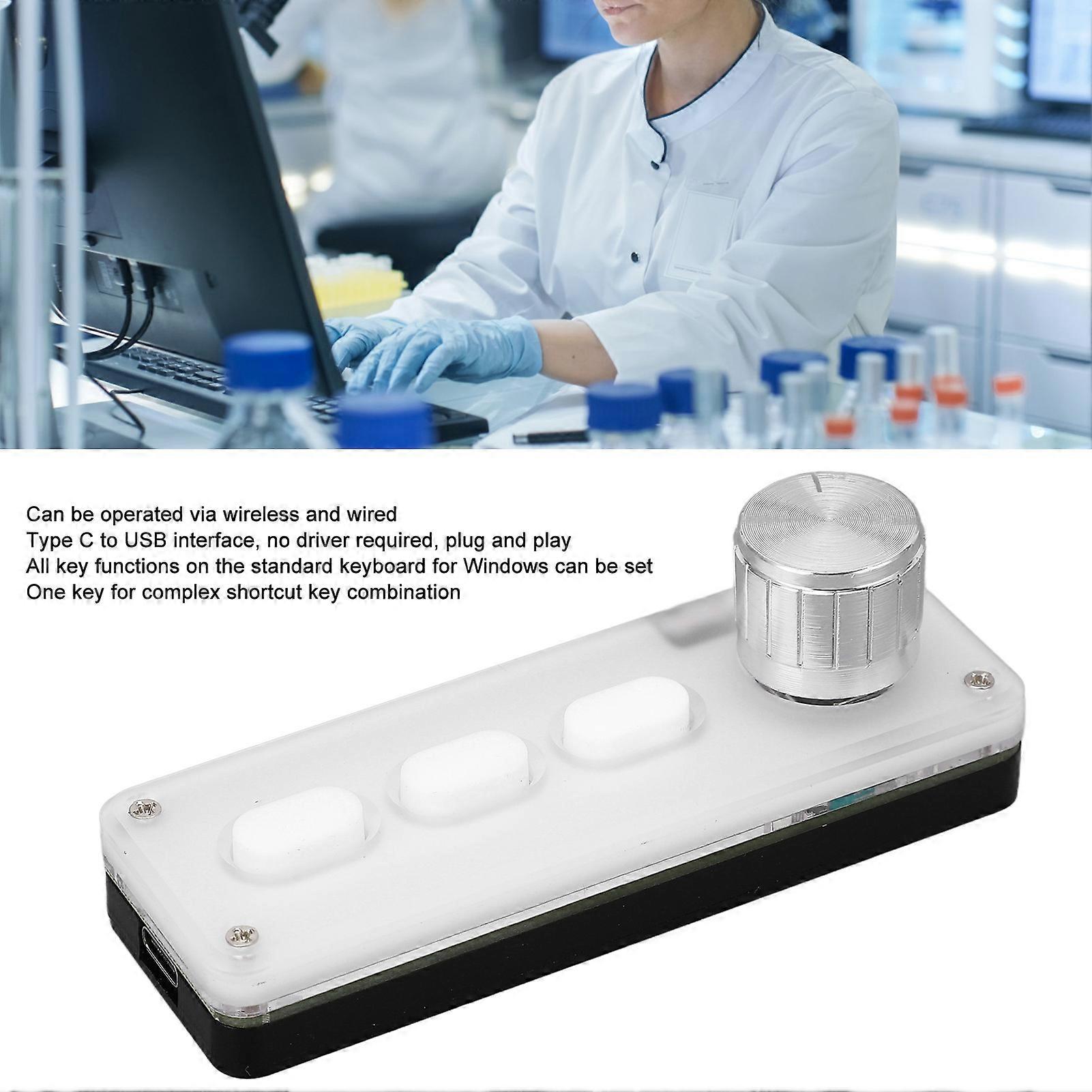 3 Key Keypad Bluetooth Wireless USB Wired Programmable DIY Keyboard ...