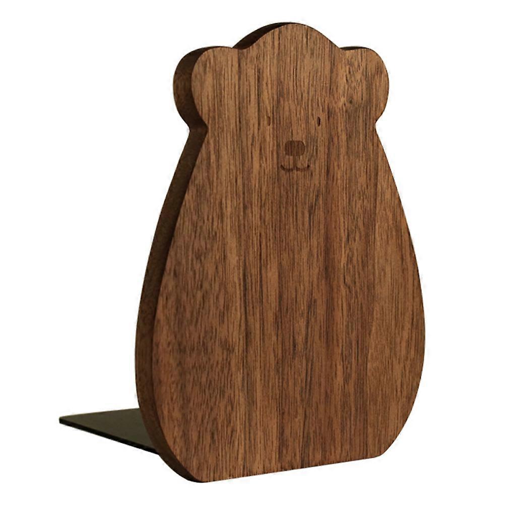 1Pc Adorable Bookend Bookshelf Accessory Wooden Book Fixator (Wood ...