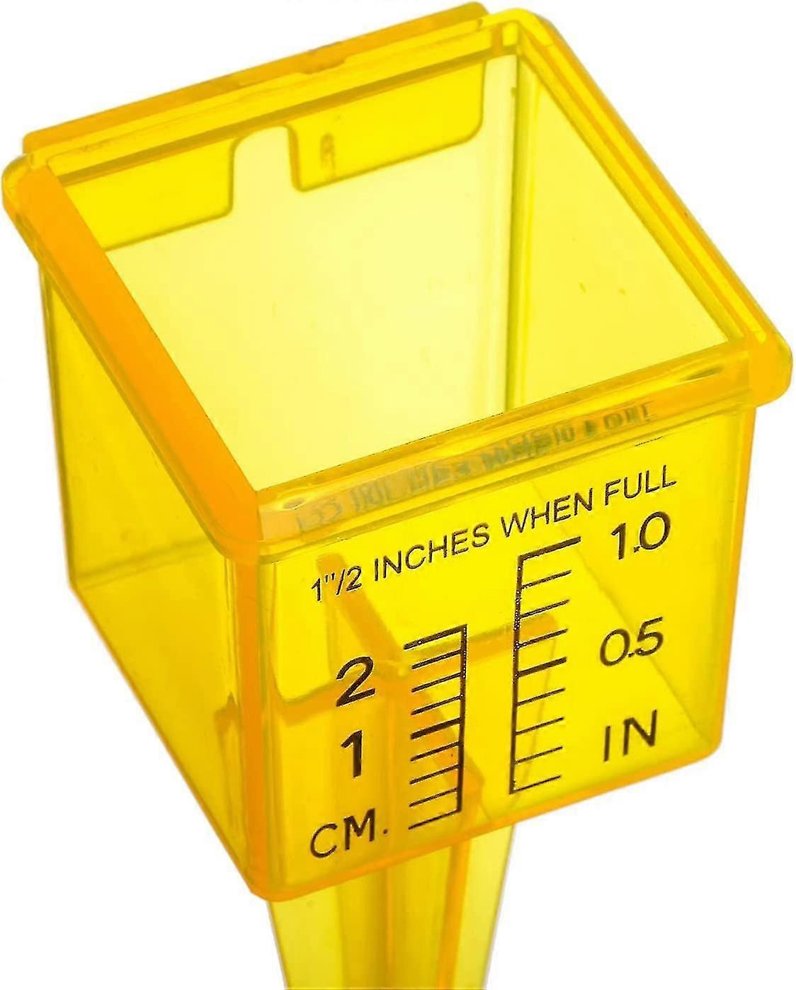 10 Pack 1.5" Rain Gauge/sprinkler Gauge, Wide Mouth, Bright Yellow ...