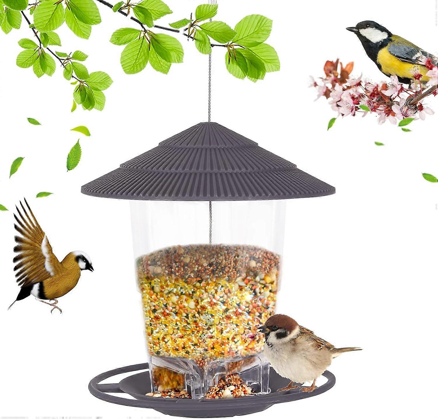 Hanging Bird House Lantern Bird House Bird Feeder with Roof Outdoor ...