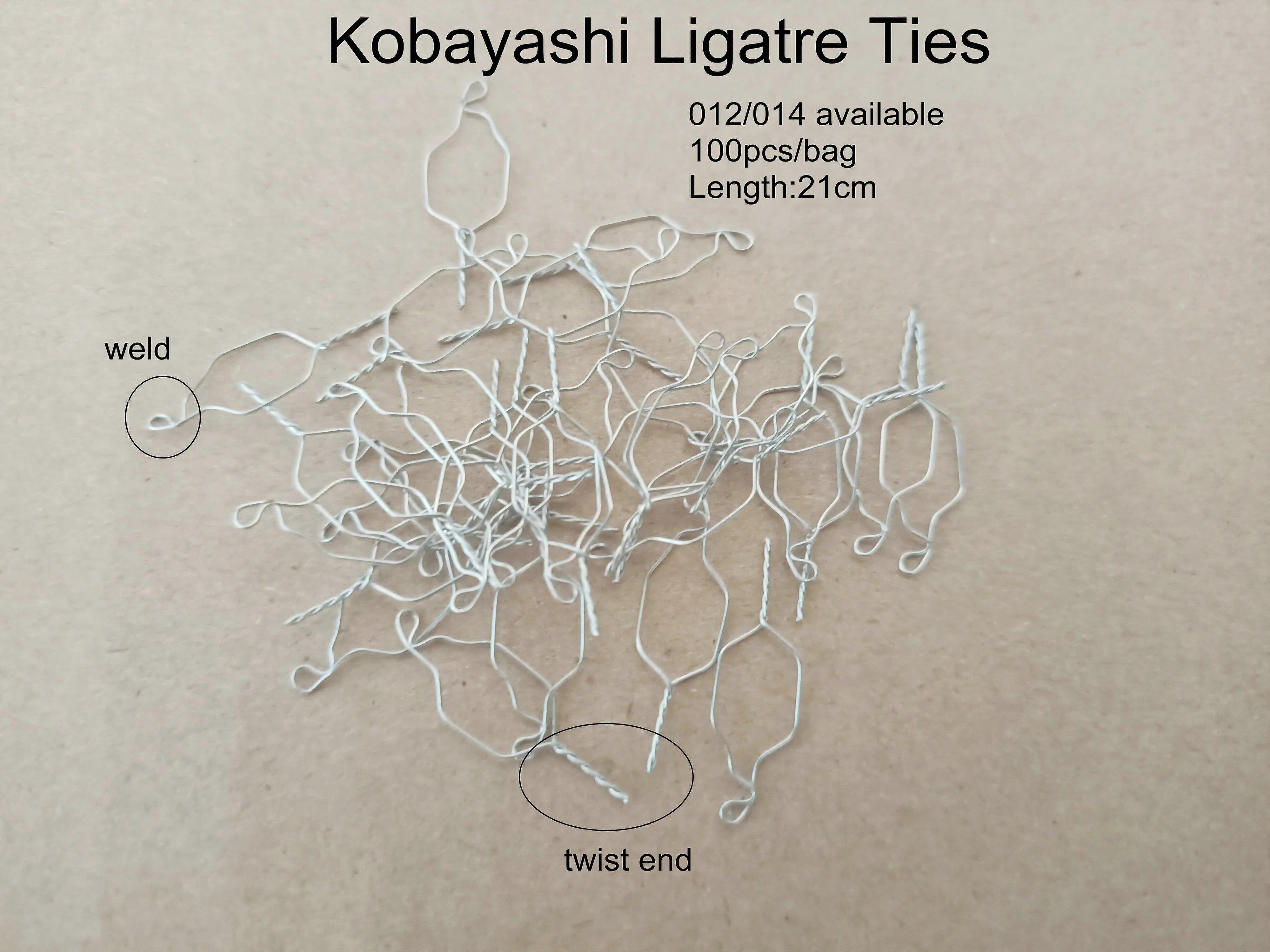 100Pieces Dental Orthodontic Kobayashi Ligature Wire S.S Long Short ...