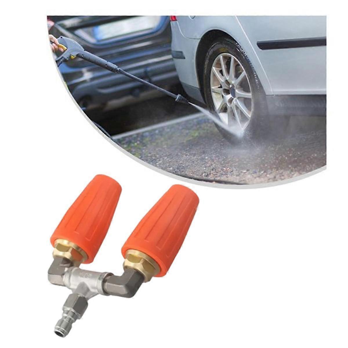 HighPressure Washer Rotating Dual Turbo Nozzle Spray Tip1/4In 4000PSI ...
