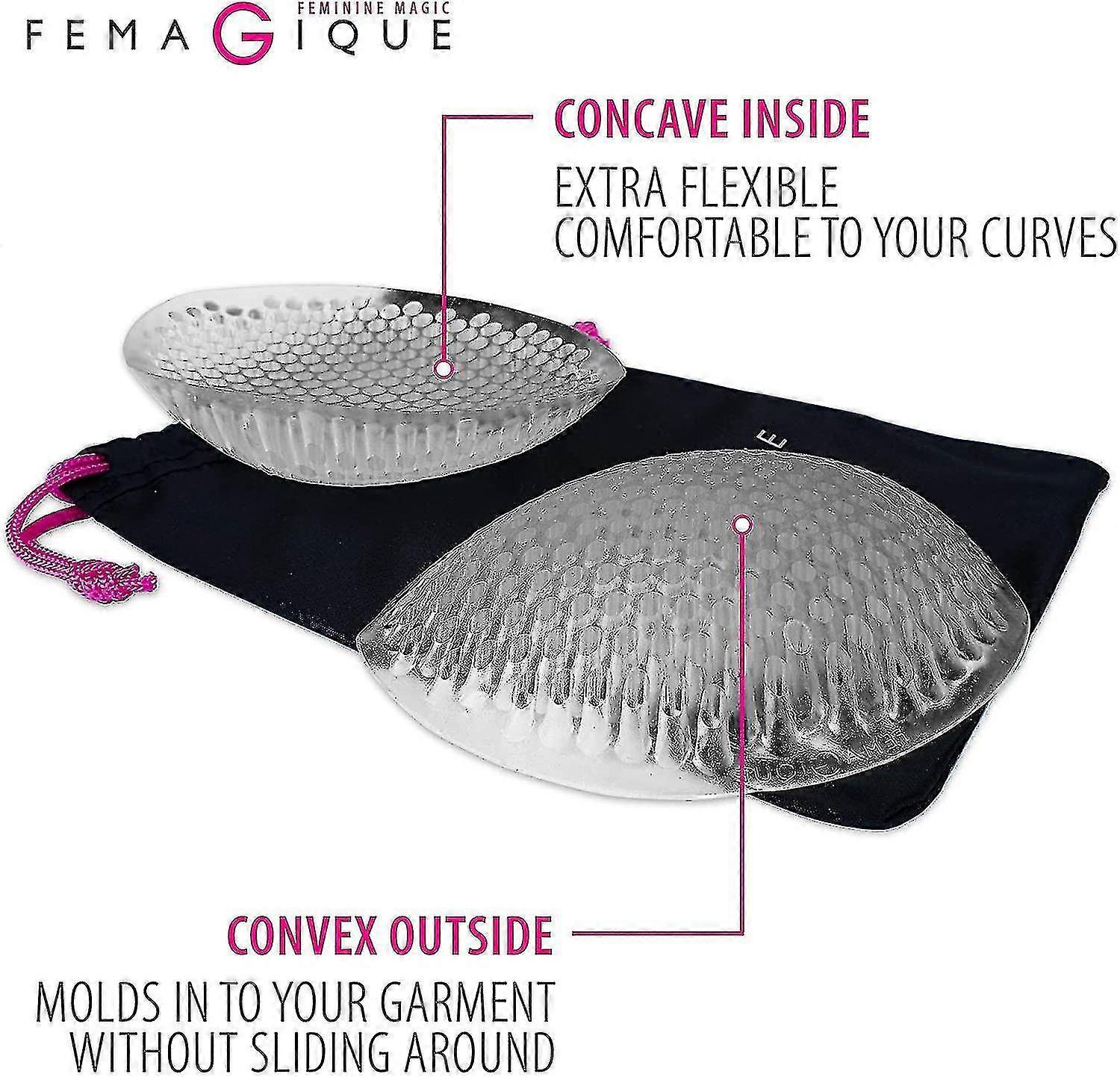 Silicone Bra Pads Inserts Cups - Waterproof Perforated Breast Padding ...