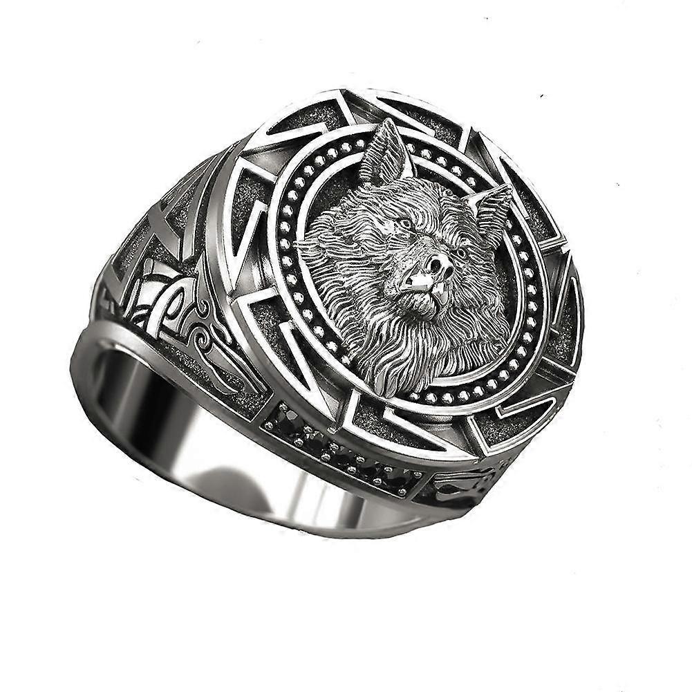 Punk Silver Wolf Hand Pattern Mens Ring Personality Mens Rings Fashio ...