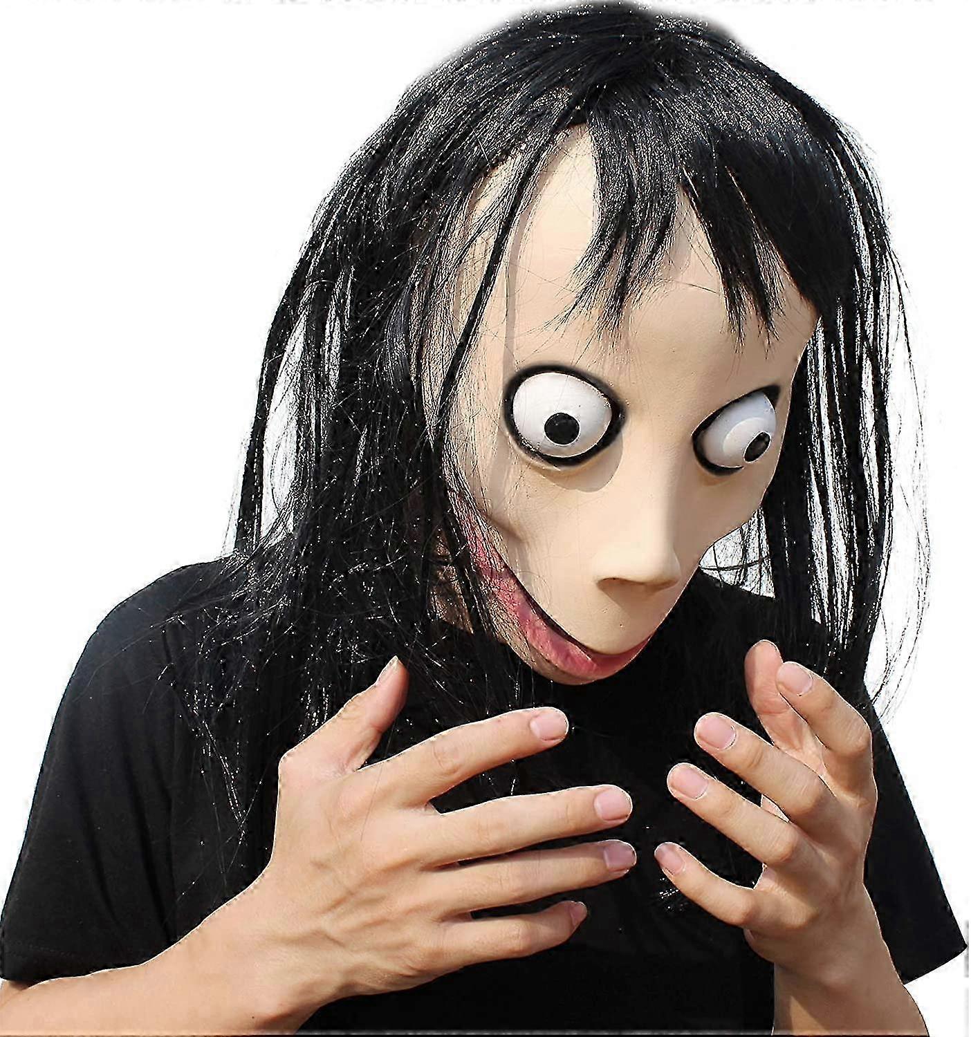 MOMO Mask Halloween Party Scary Horror Latex Full Head Mask | Fruugo UK