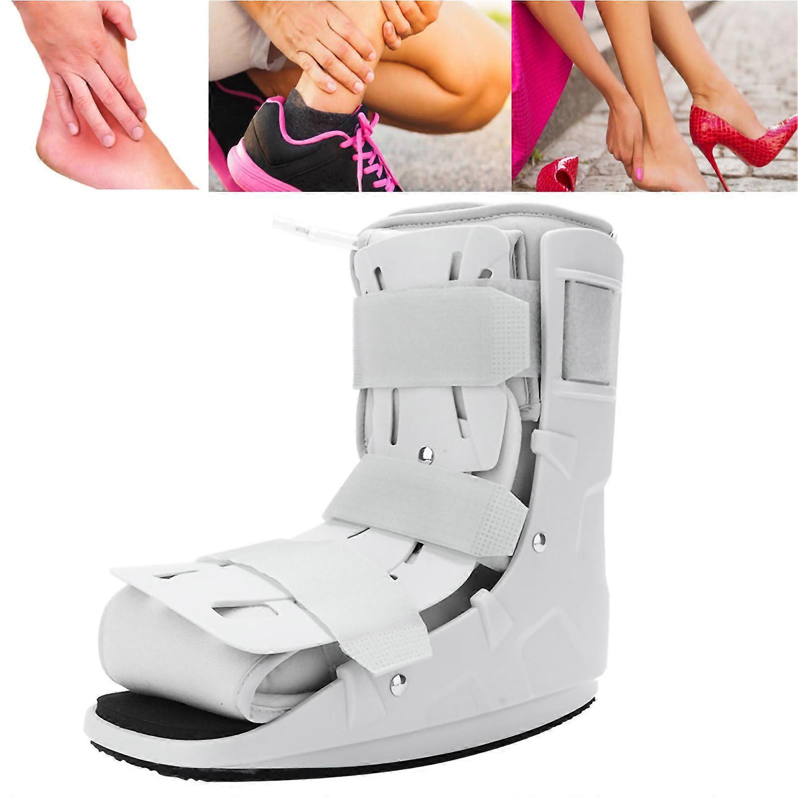 Foam Pneumatic Walking Boot Ankle Strap Support Foot Orthosis Plantar ...