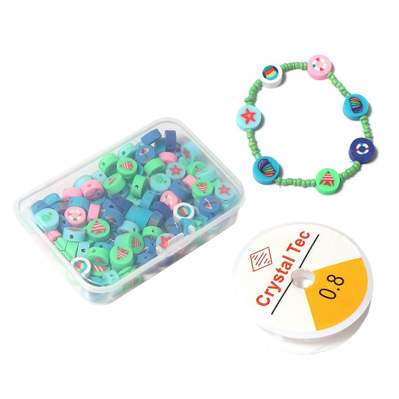 100x 2mm Polymer Clay Beads DIY Tiny Colorful Assorted Soft Pottery ...