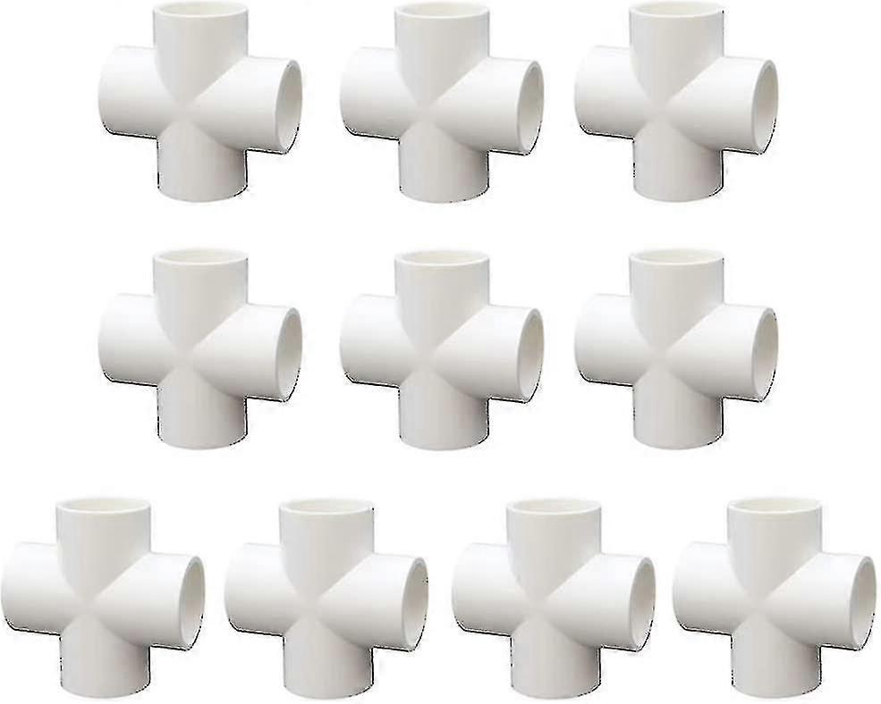10 Pieces Pvc 4 Way Cross For Building Heavy Duty Greenhouse Frame ...