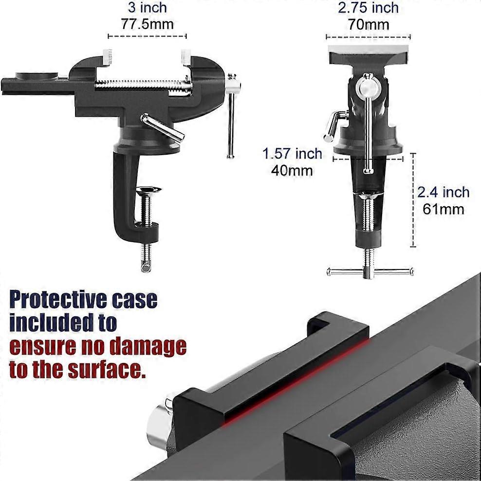 Jaw width 70mm bench vise, vise with 360 degree swivel base, heavy duty ...