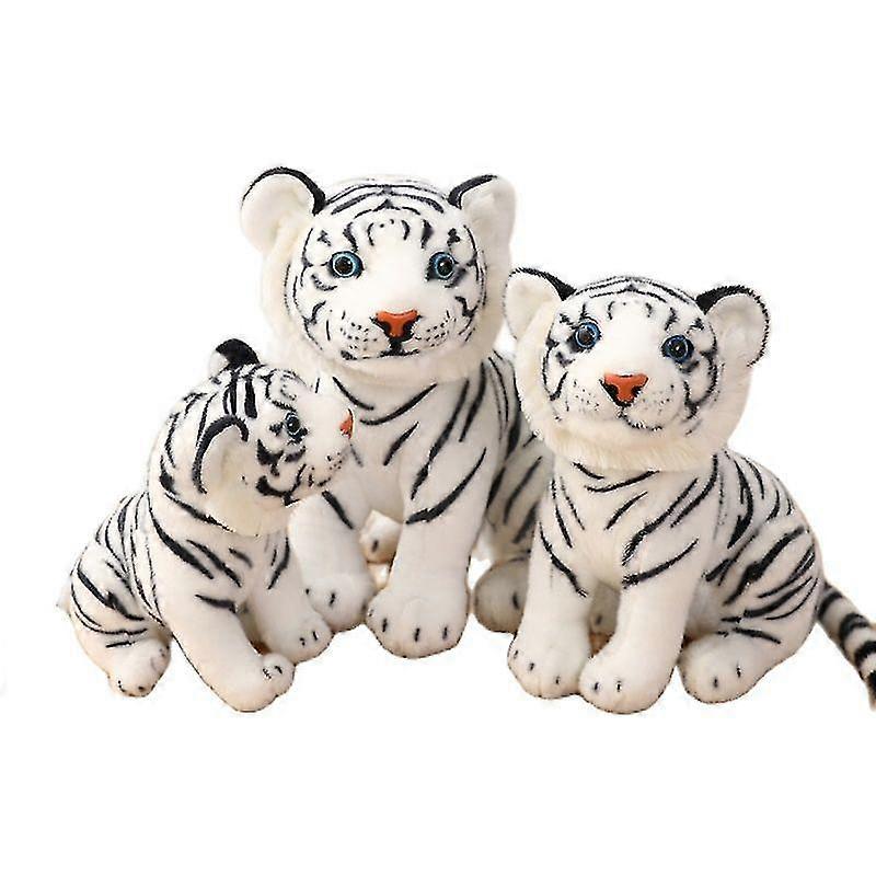 23-33cm Cute Lifelike Tiger Stuffed Animals White Tigers Plush Toy Real ...