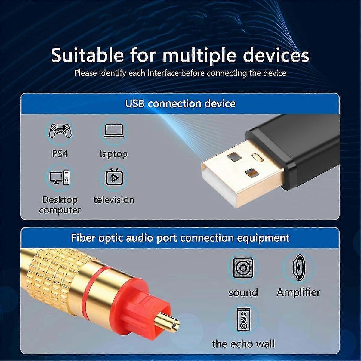 Usb To Optical Audio Adapter Usb A To Fiber Optic Audio Spdif Port ...