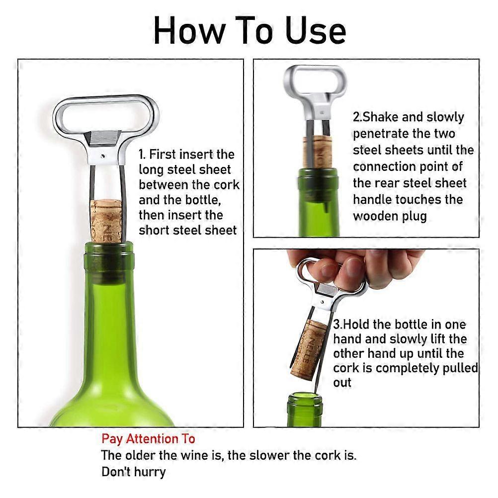 Cork Puller Wine Bottle Beer Opener Two Prong Cork Puller for Wine ...