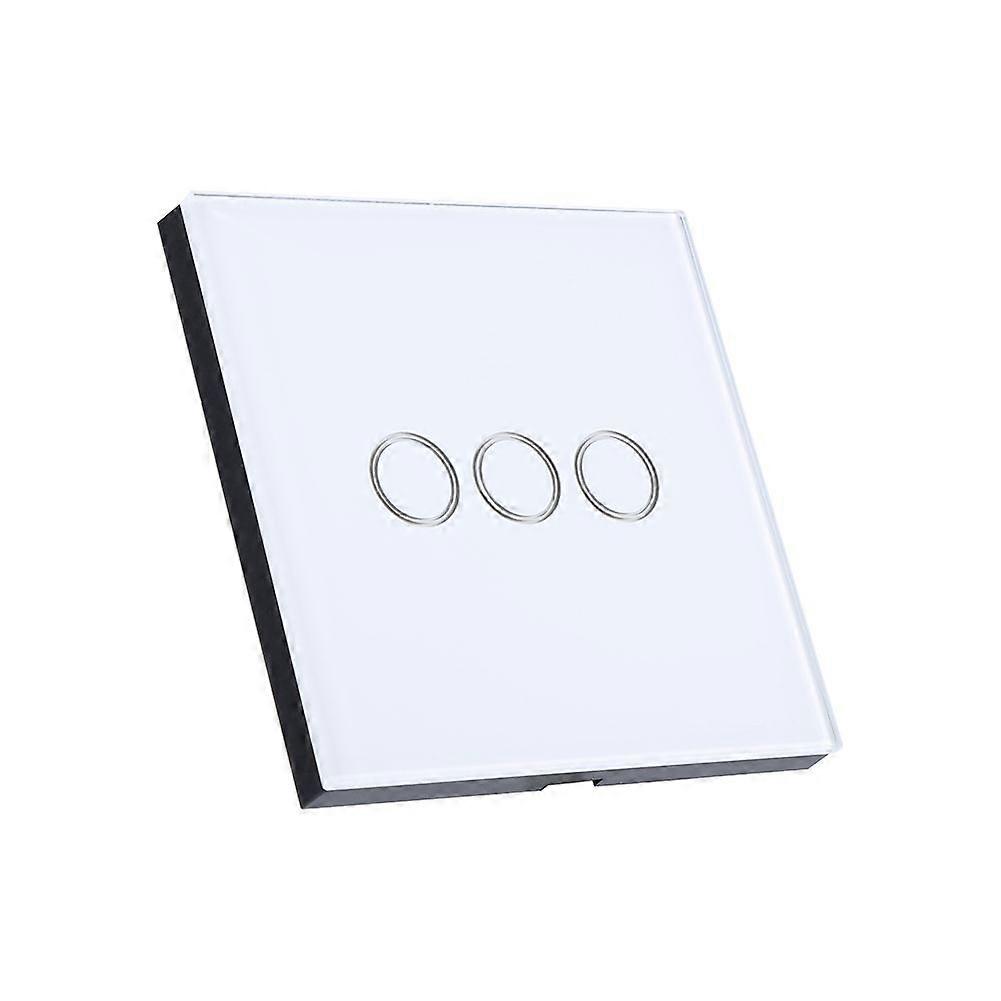 Smart Home 1 Way 110~240V Tempered Glass Panel Touch Wall Light Switch ...