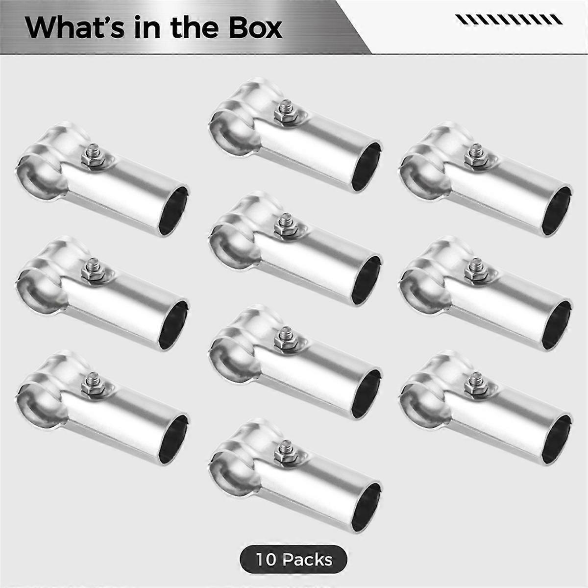 10 Packs T Pipe Clamps Heavy-Duty 201 Stainless Steel T Pipe Connectors ...
