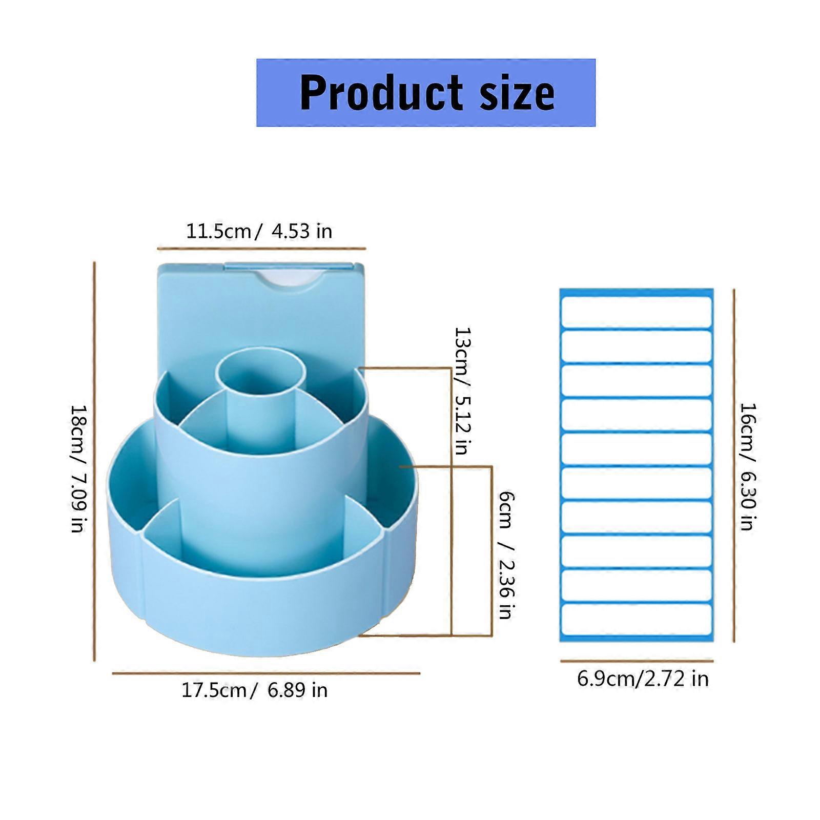 2 in 1 Large Capacity Pencil Holder Desk Organizers Rotating Pen Holder ...