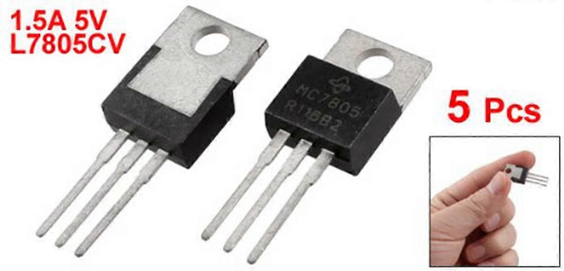 5 Pcs 3 Terminals 1.5A 5V L7805CV Postive Voltage Regulators | Fruugo UK