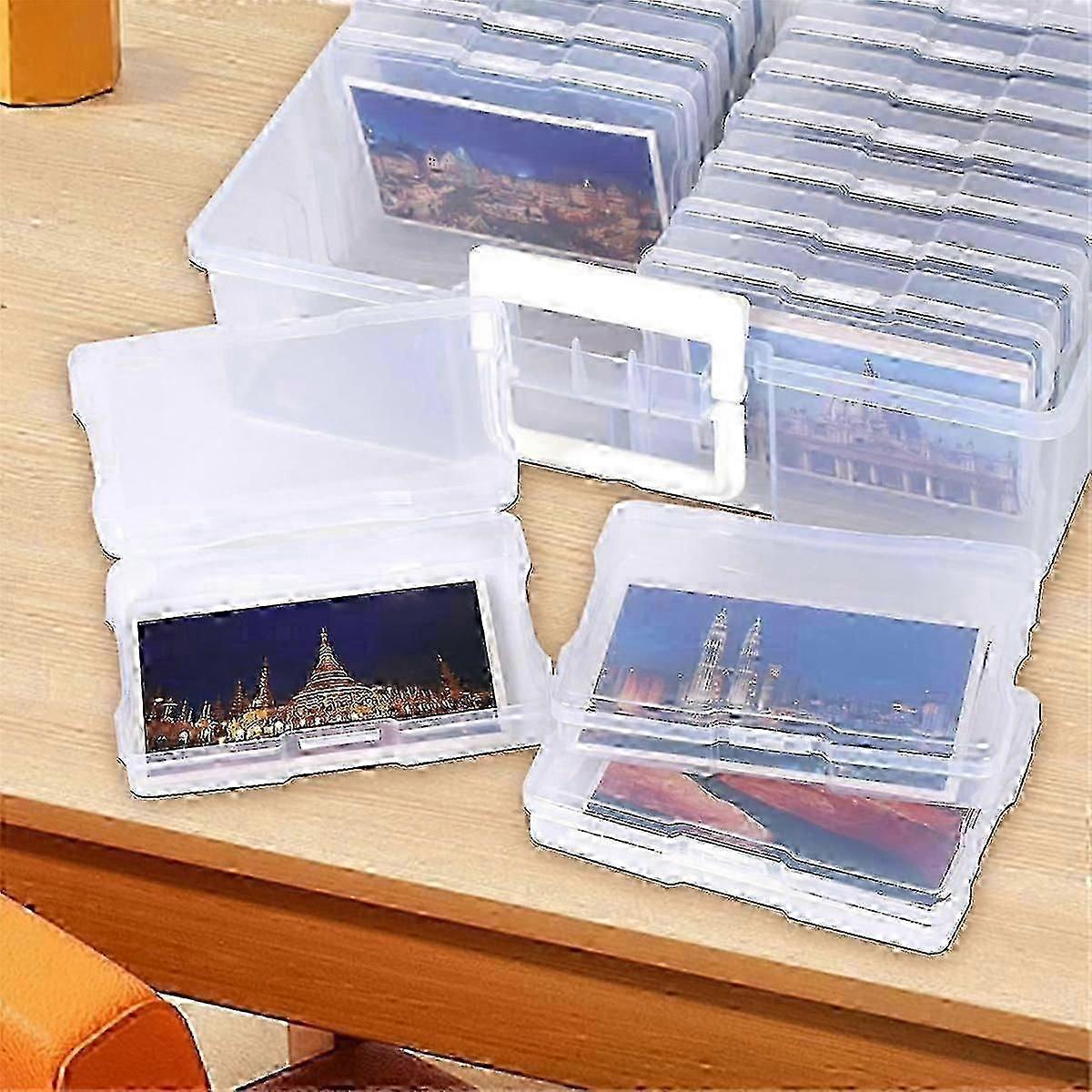 Portable Photo Storage Box with 16 Compartments for Organizing Photos ...