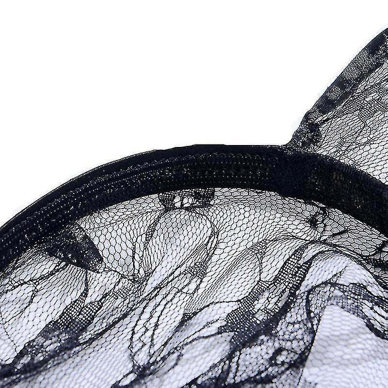 Mimigo Black Bunny Ears Veil Headbands Lace Mask Veils Hair Band Rabbit ...