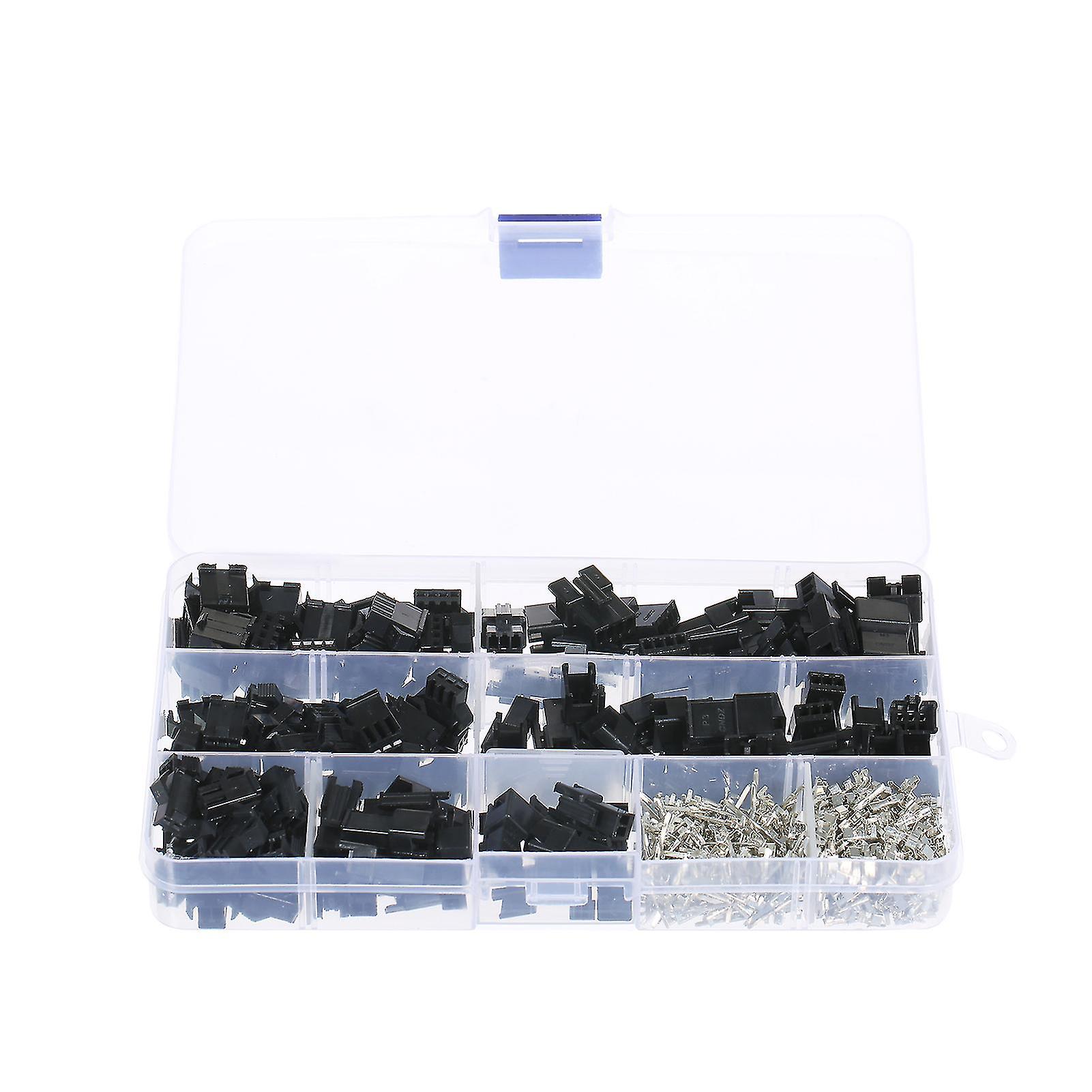 480pcs Jst Sm 2.54mm Pitch 2-pin 3-pin 4-pin Connector Housing Assortment Kit Female And Male ...