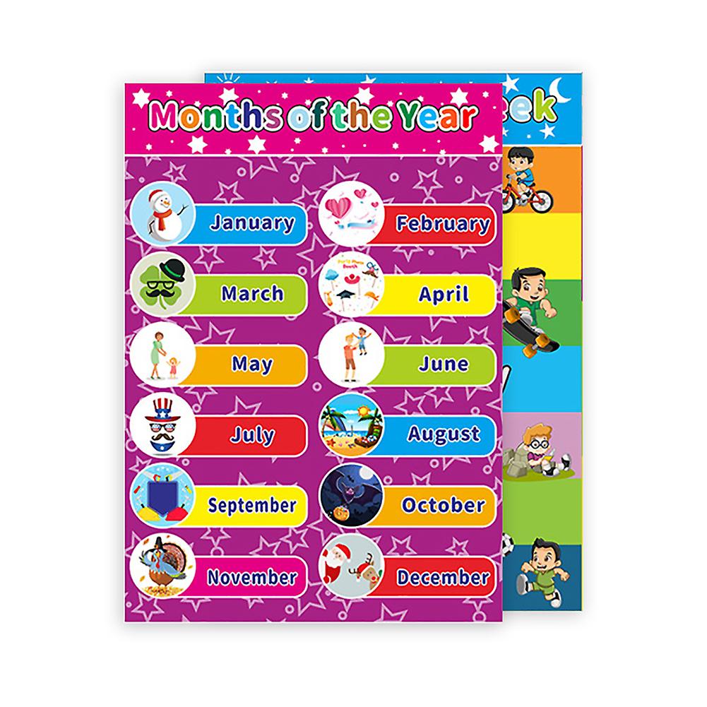 Extra Large Preschool Educational Learning Posters for Kids Toddlers ...