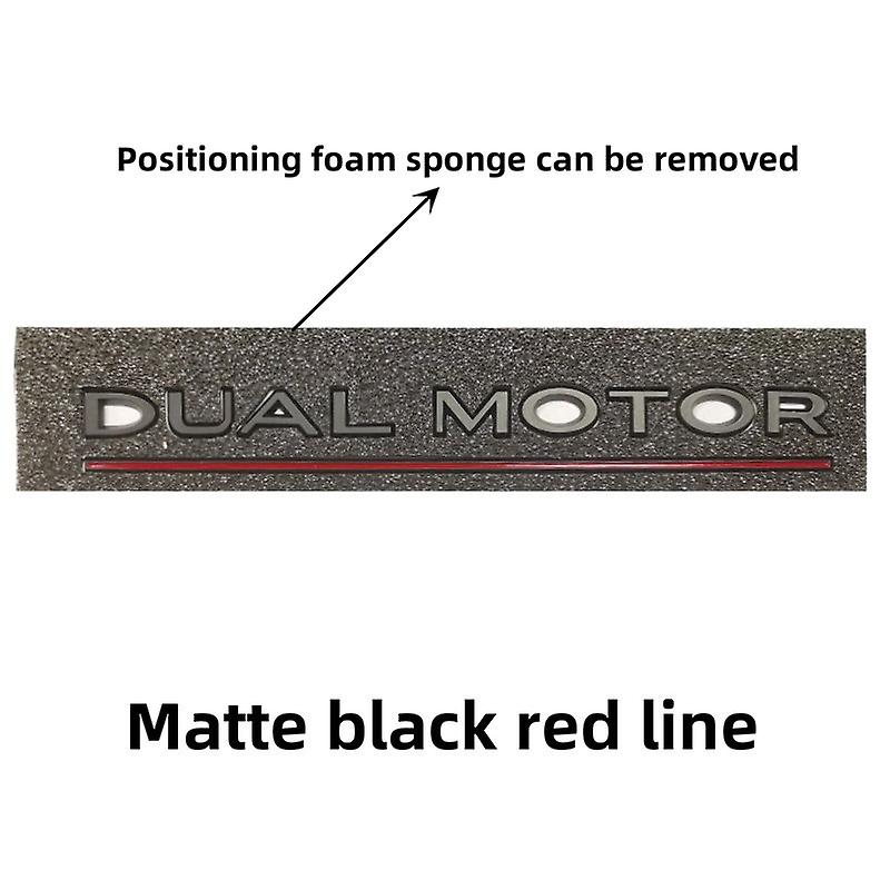 Dual Motor Underlined Letters Emblem For Tesla Model Y 3 X S Car ...