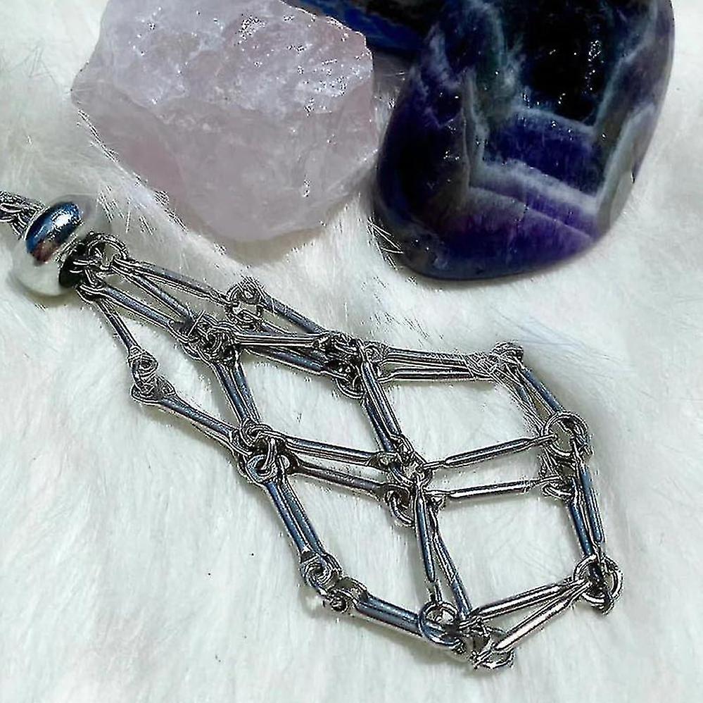 Crystal Stone Holder Necklace,adjustable Crystal Cage Necklace Holder ...