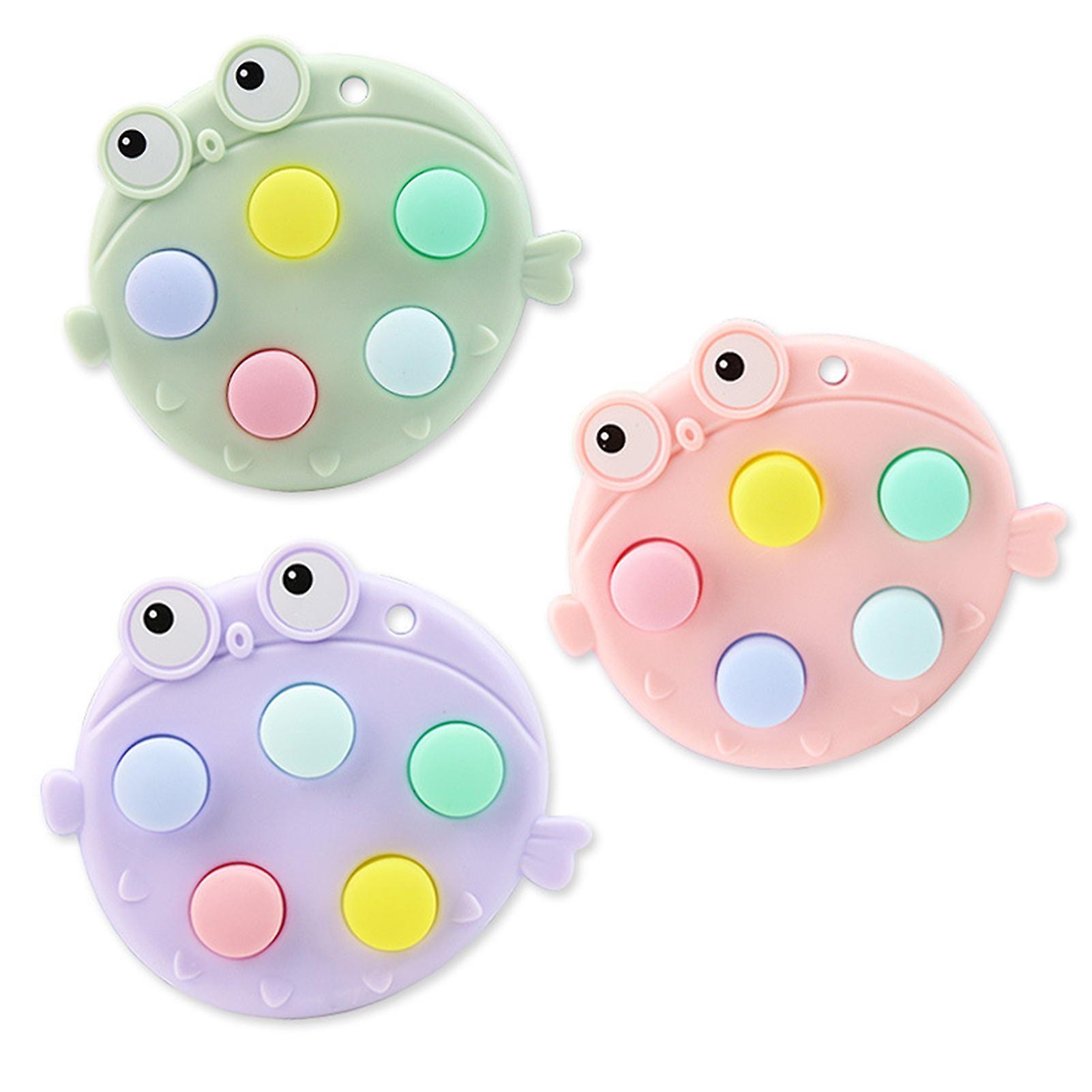 Push Bubble Puffer Fish Toy with Bead Chain Funny Stress Relief Quick ...