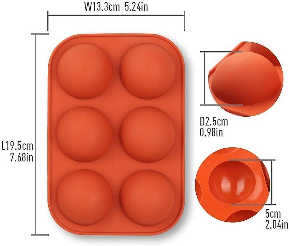 Half Sphere Silicone Mold, 2 Packs Silicone Baking Molds, Round Mold ...
