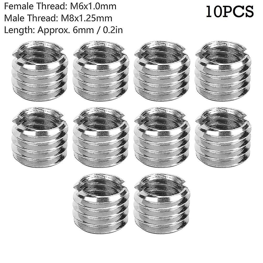 10/30pcs Thread Reducer Threaded Inserts Stainless Steel Female M8 To ...