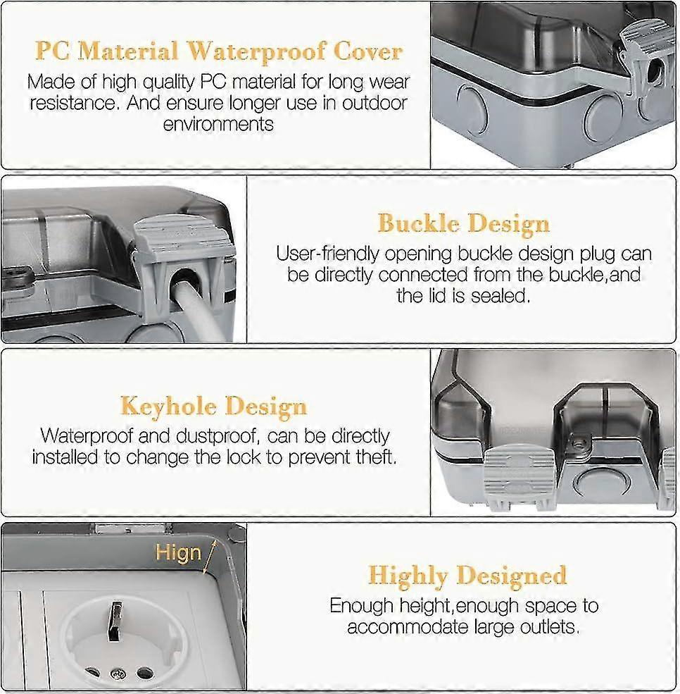 Outdoor socket outlet IP66 weatherproof for outdoor use wall socket ...