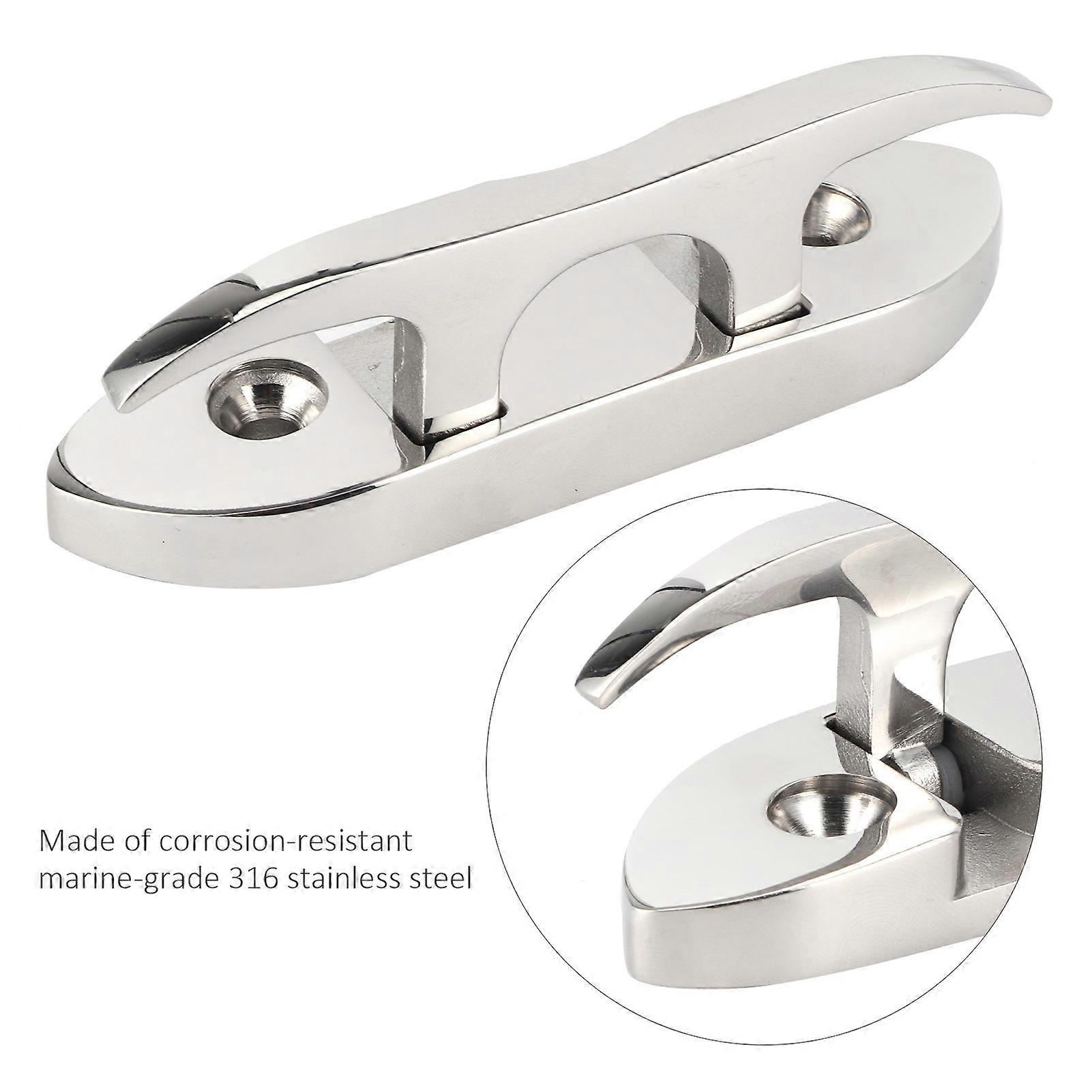 Folding Cleat Stainless Steel Flip Up Dock Cleat for Mooring Boat Kayak ...